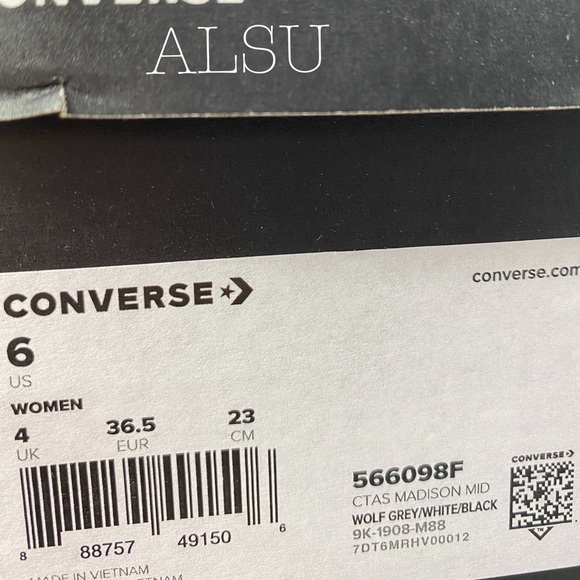 Converse | Shoes | Converse Ctas Madison Mid Top Canvas Wolf Grey W ...